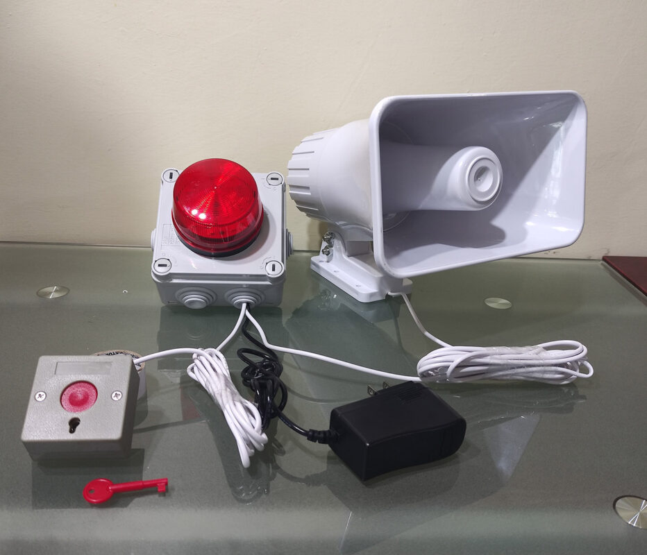 Alarma Vecinal Boton de Panico con Llave de Apagado Seguridad Estrobo